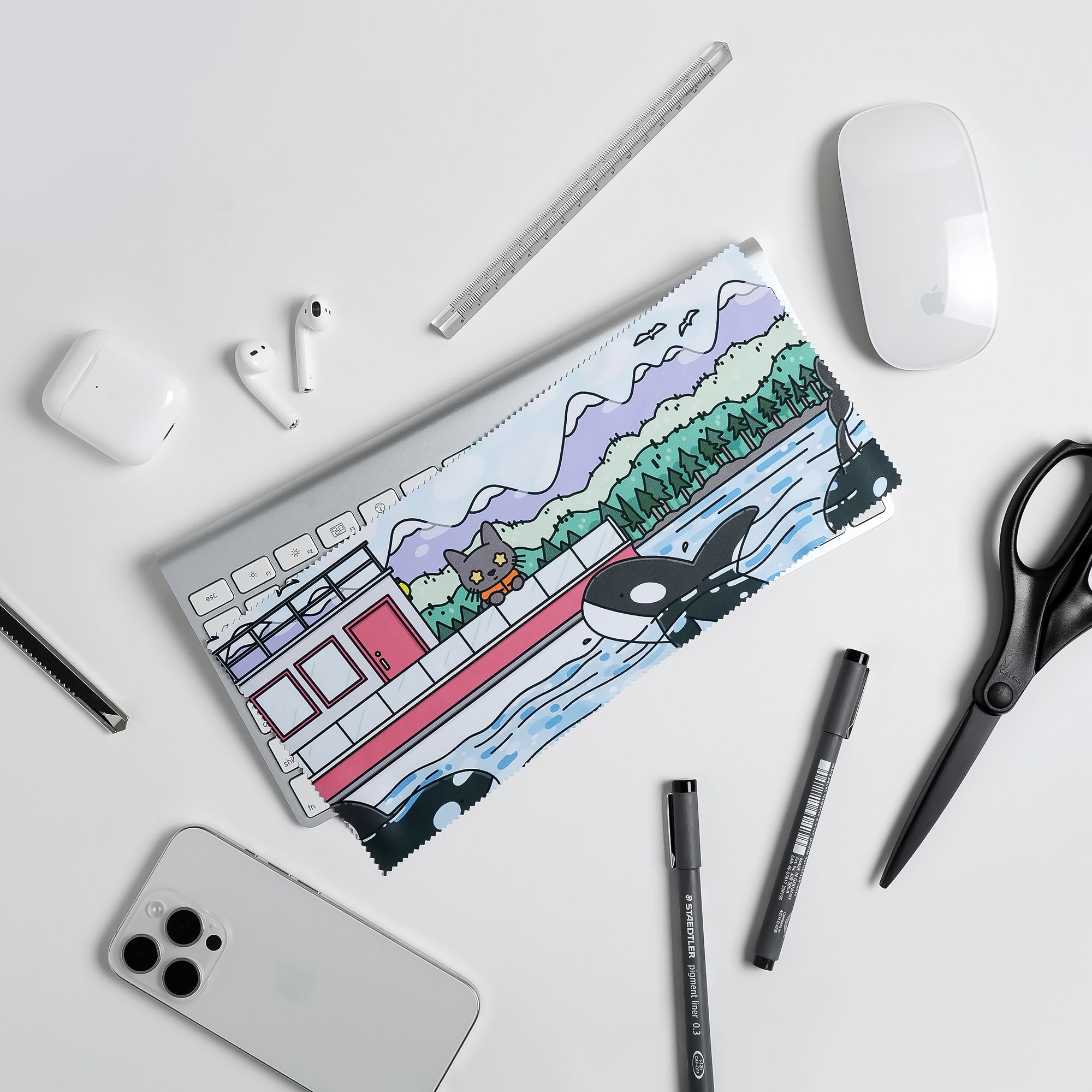 MochiThings: Cat in Seattle Long Screen Cloth