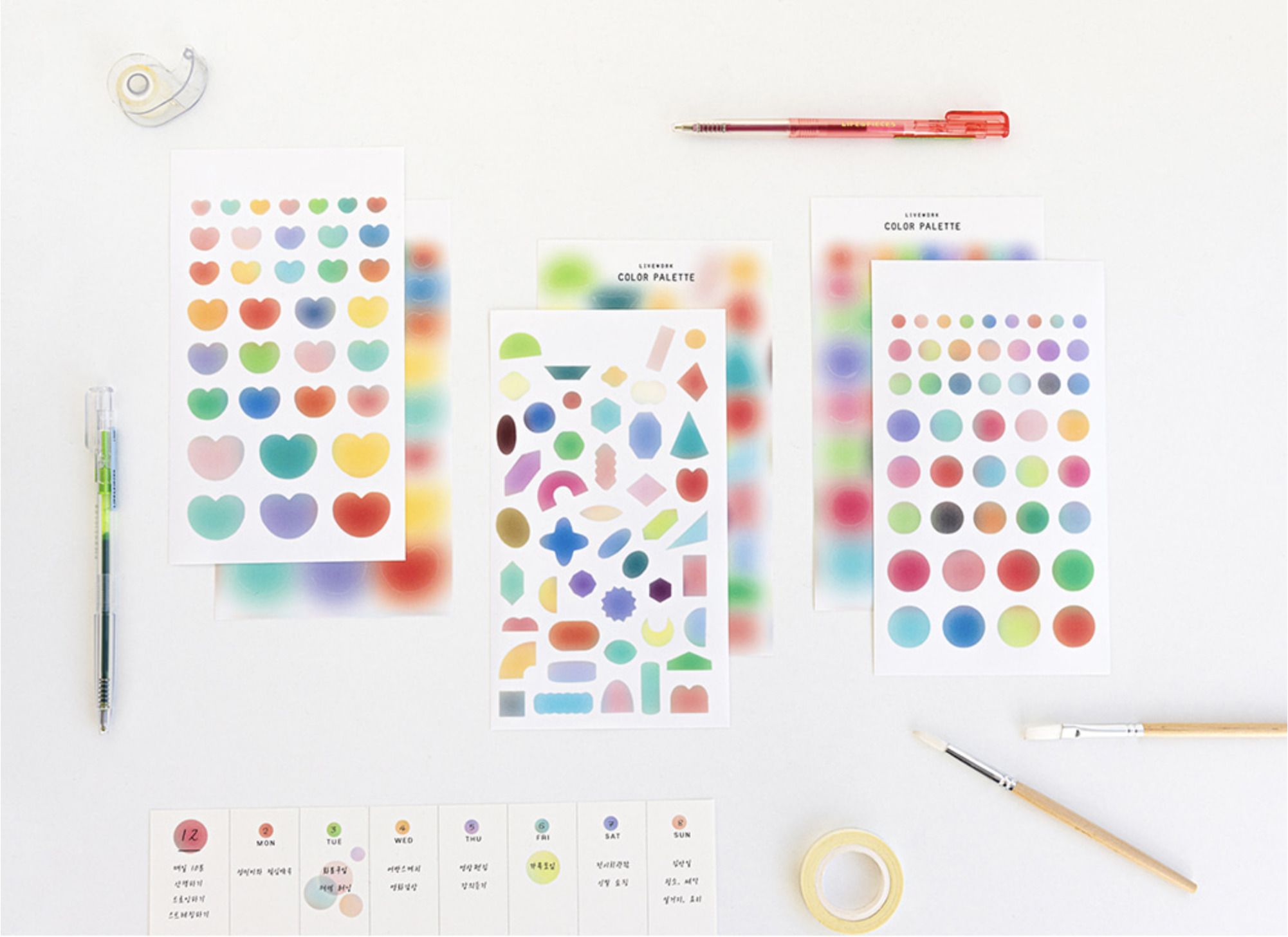 MochiThings: 2pcs Blur Color Palette Sticker Set