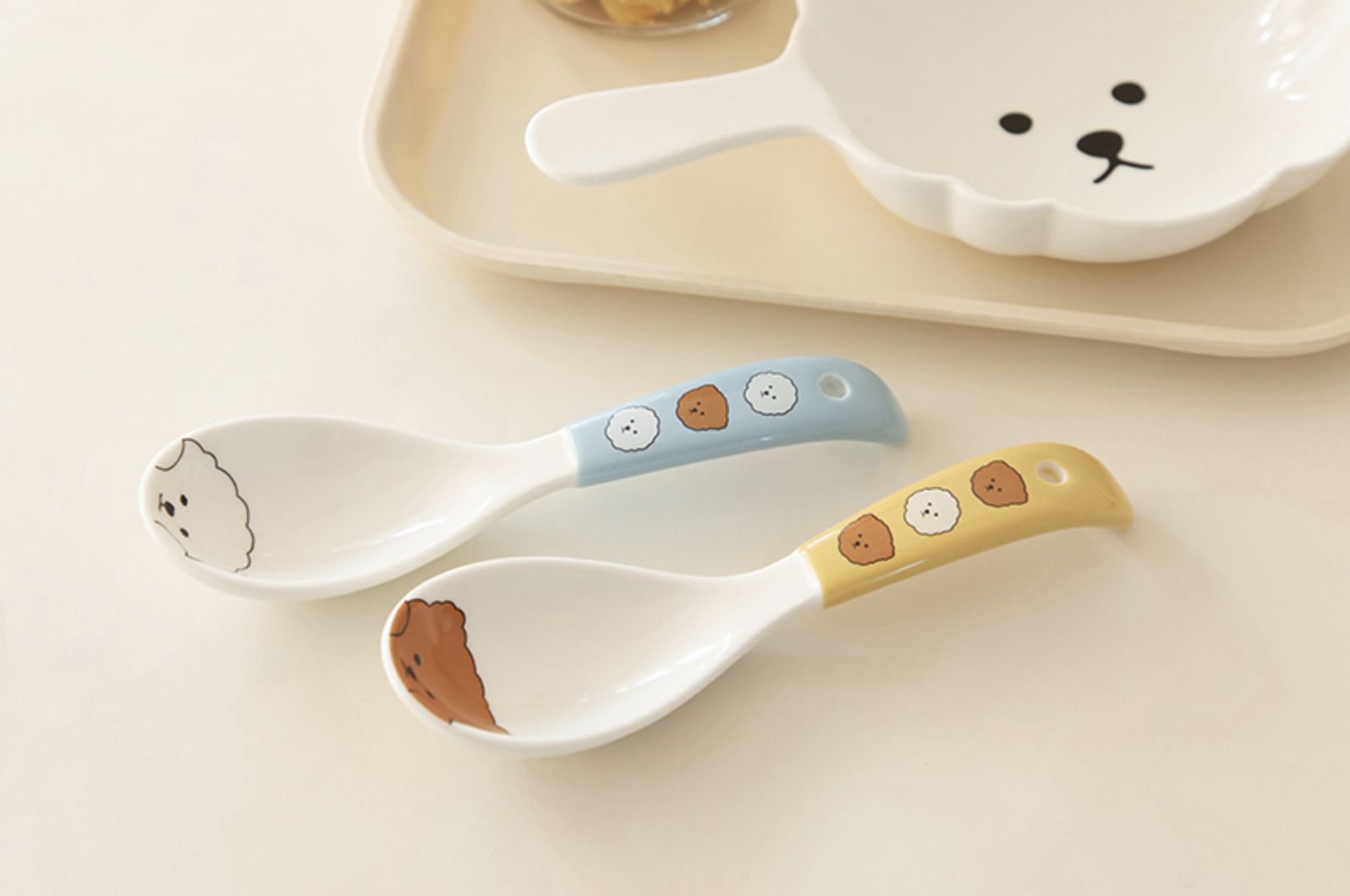 MochiThings: 2pcs Ceramic Udon Spoon Set