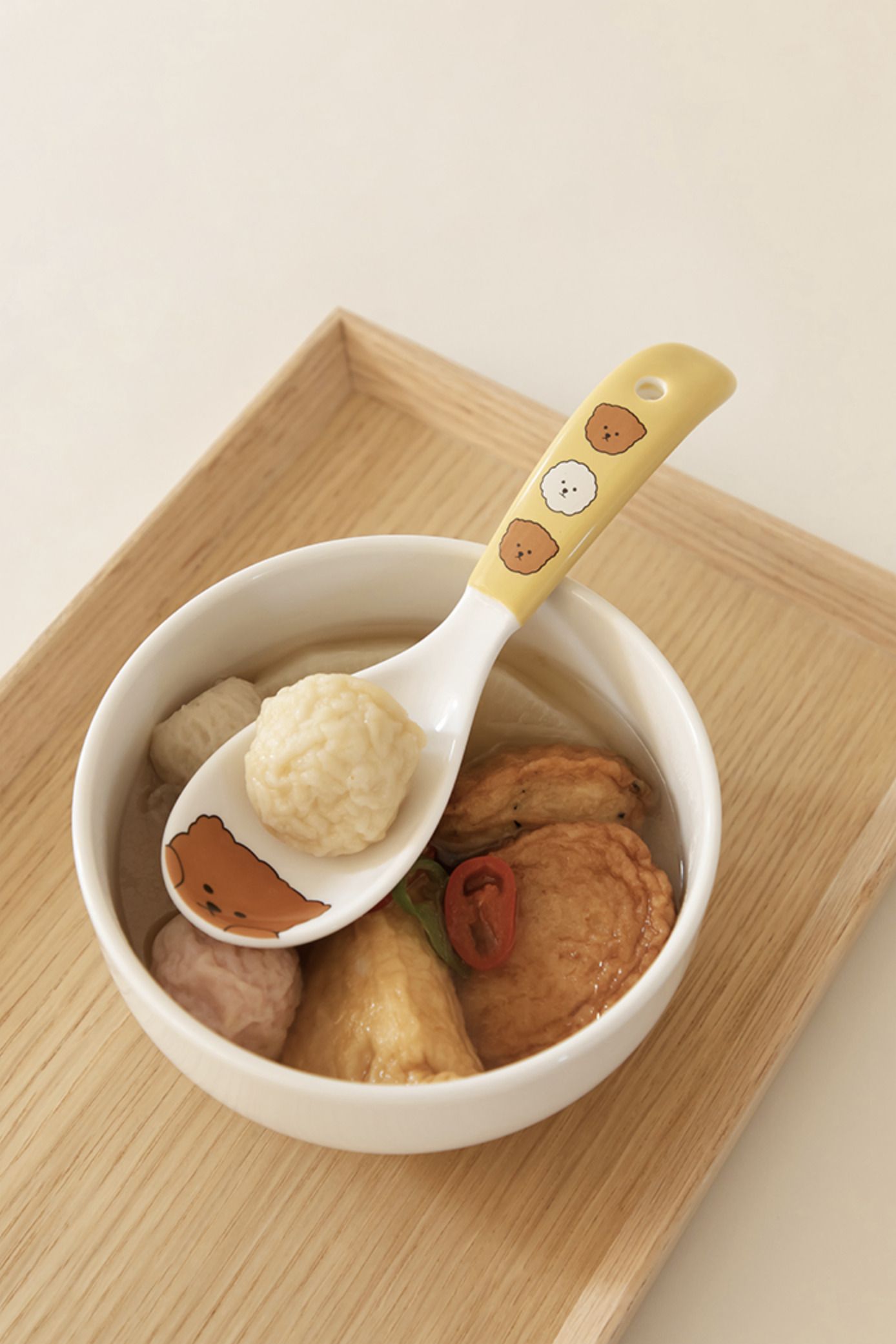 MochiThings: 2pcs Ceramic Udon Spoon Set