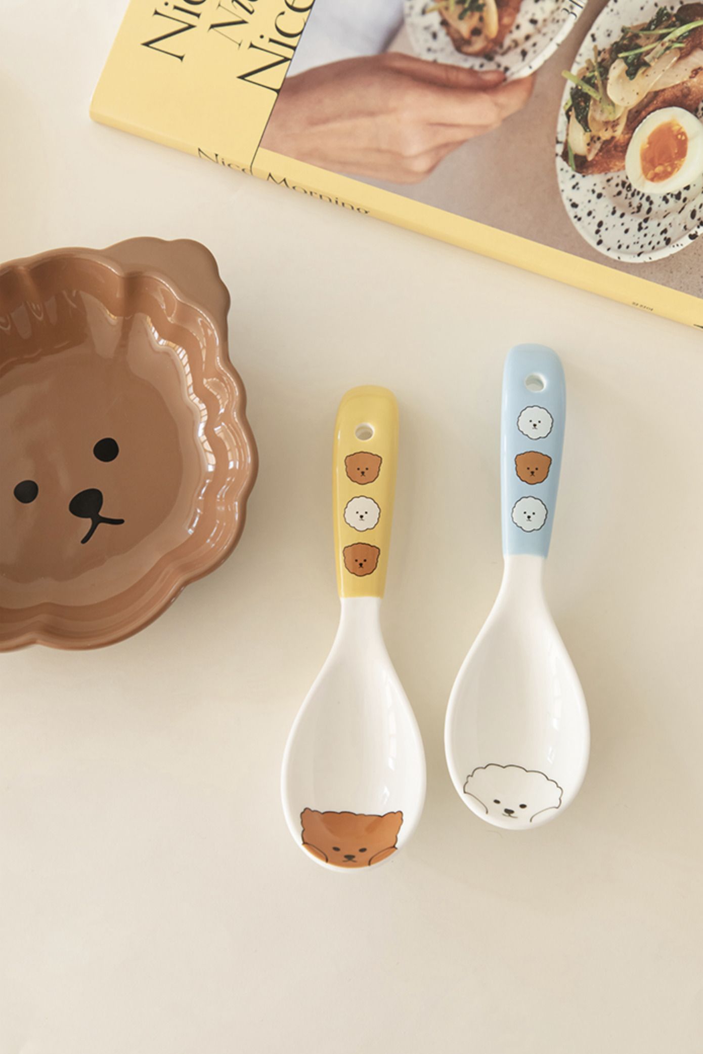 MochiThings: 2pcs Ceramic Udon Spoon Set