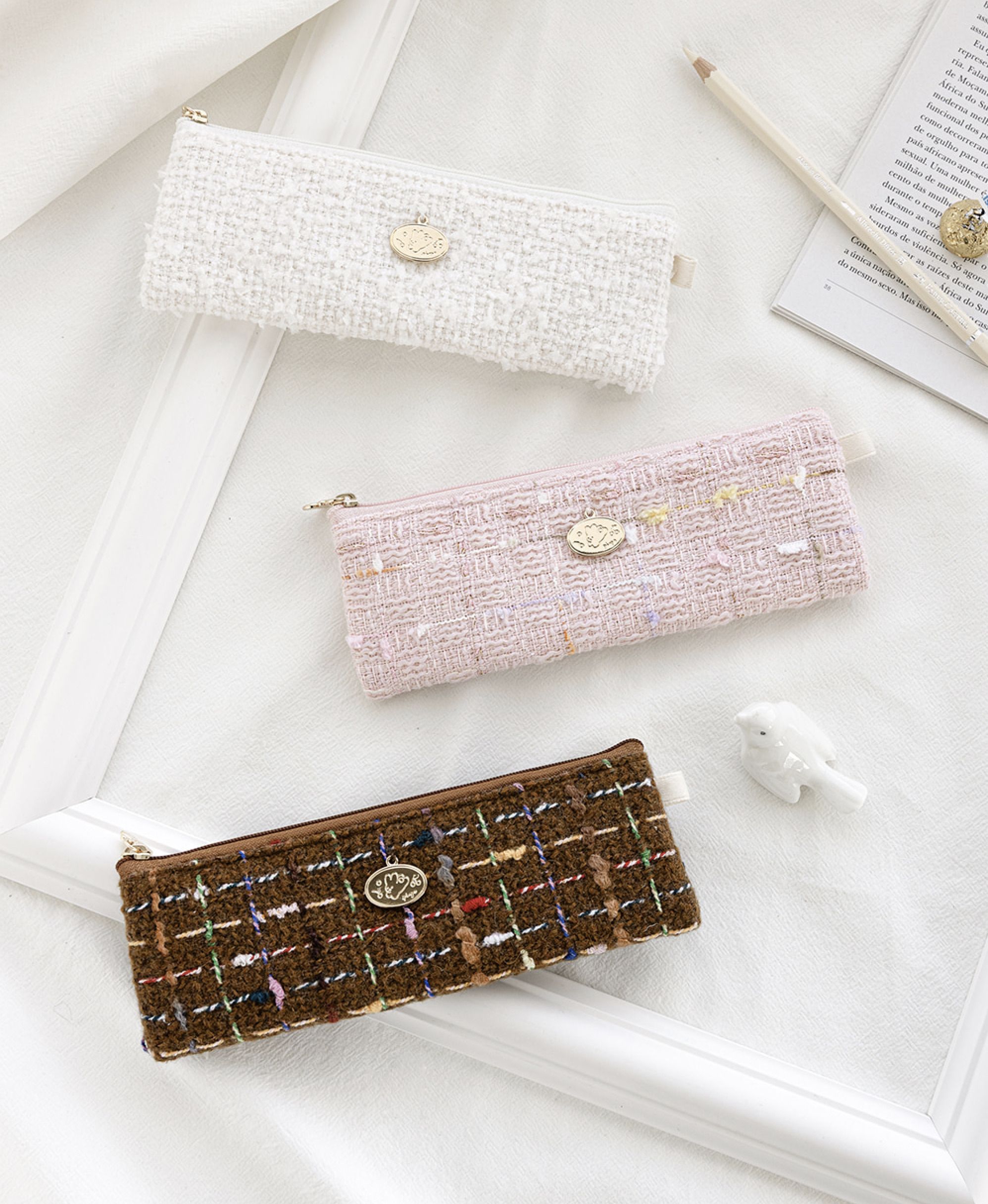 MochiThings: Piyo Tweed Pencil Pouch