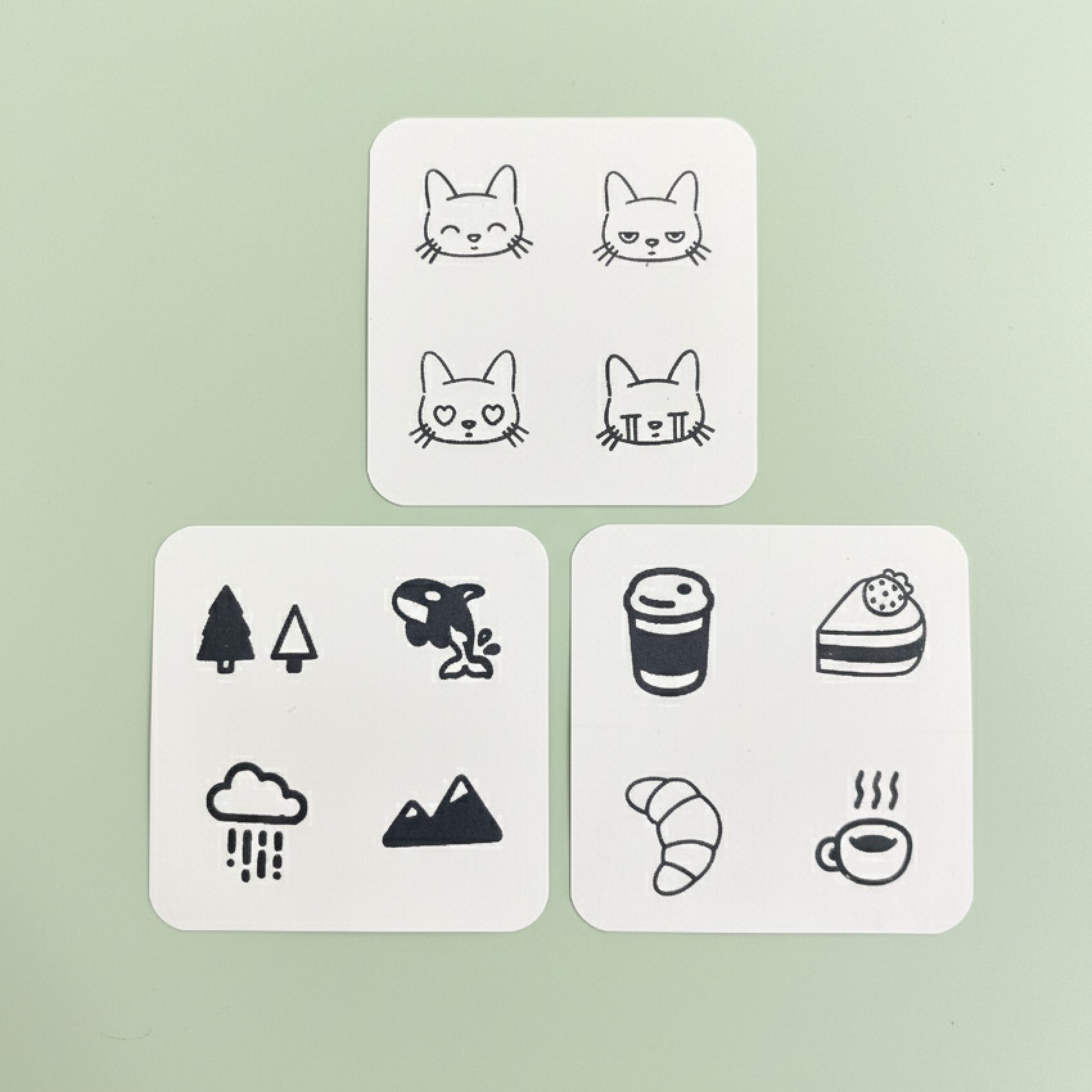 MochiThings: 4pcs Self-inking Stamp Set