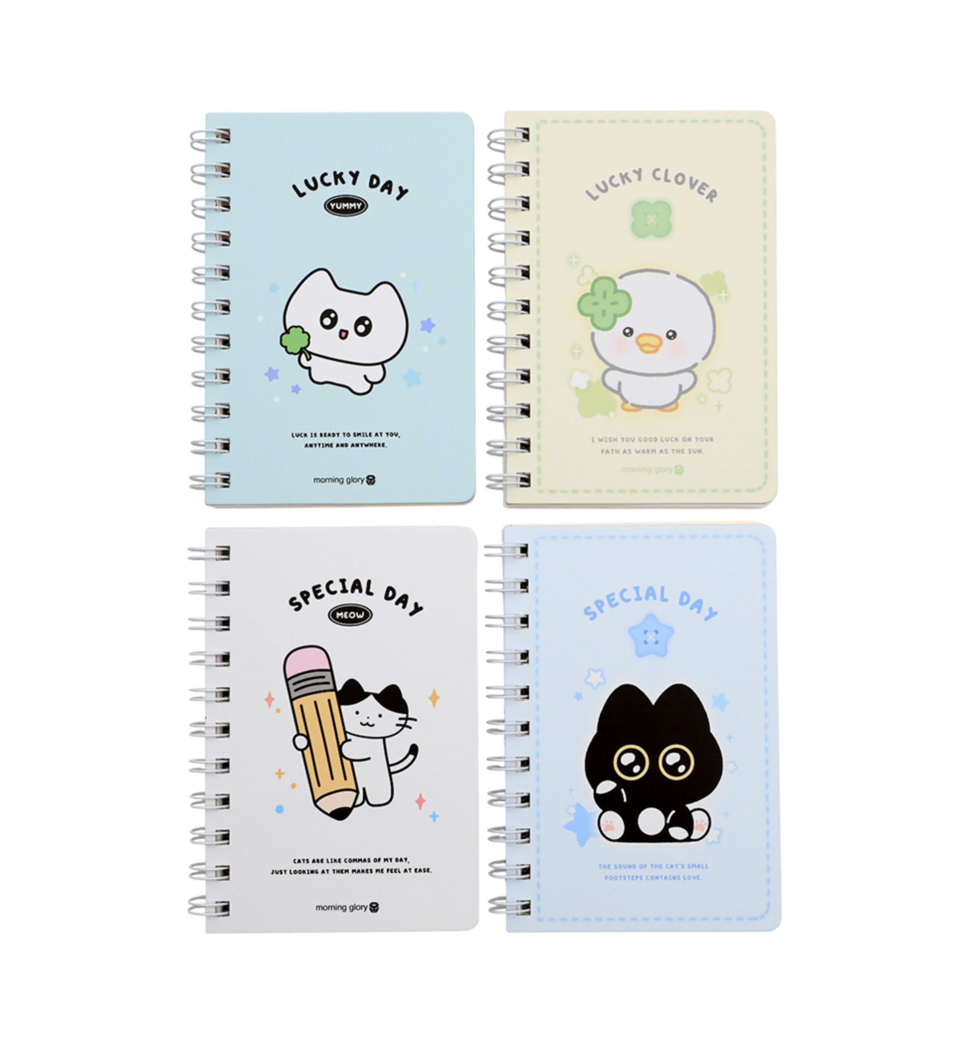 MochiThings: Lucky Friends Mini Spiral Lined Notebook