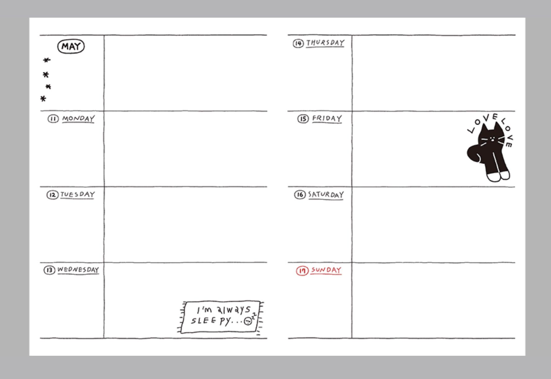 MochiThings: 2026 Doodle Diary Planner