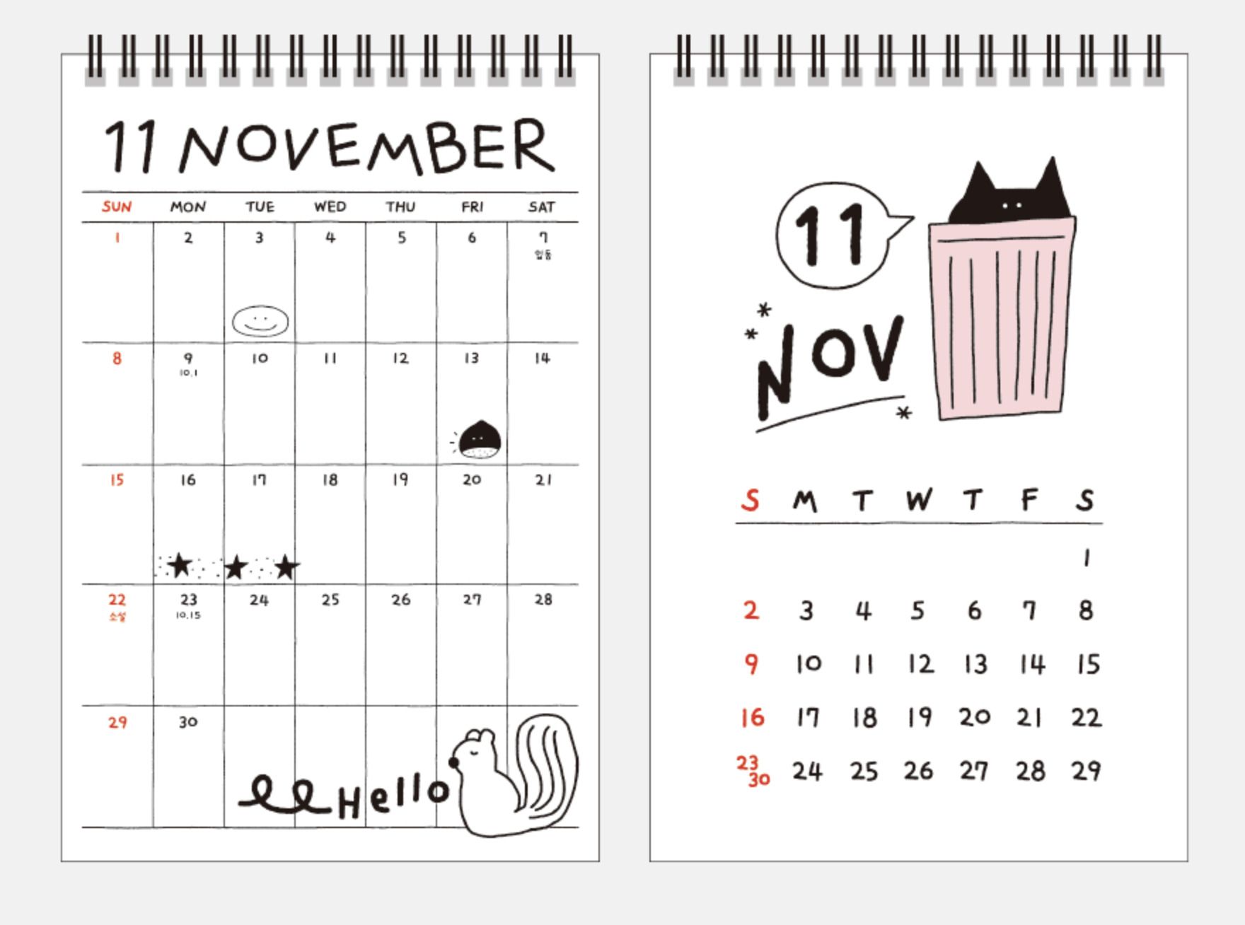 MochiThings: 2026 Doodle Desk Calendar