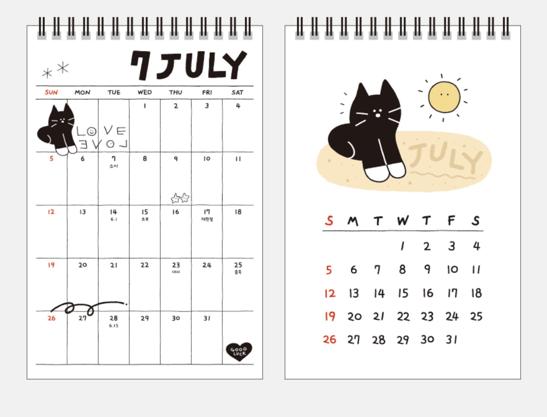 MochiThings: 2026 Doodle Desk Calendar