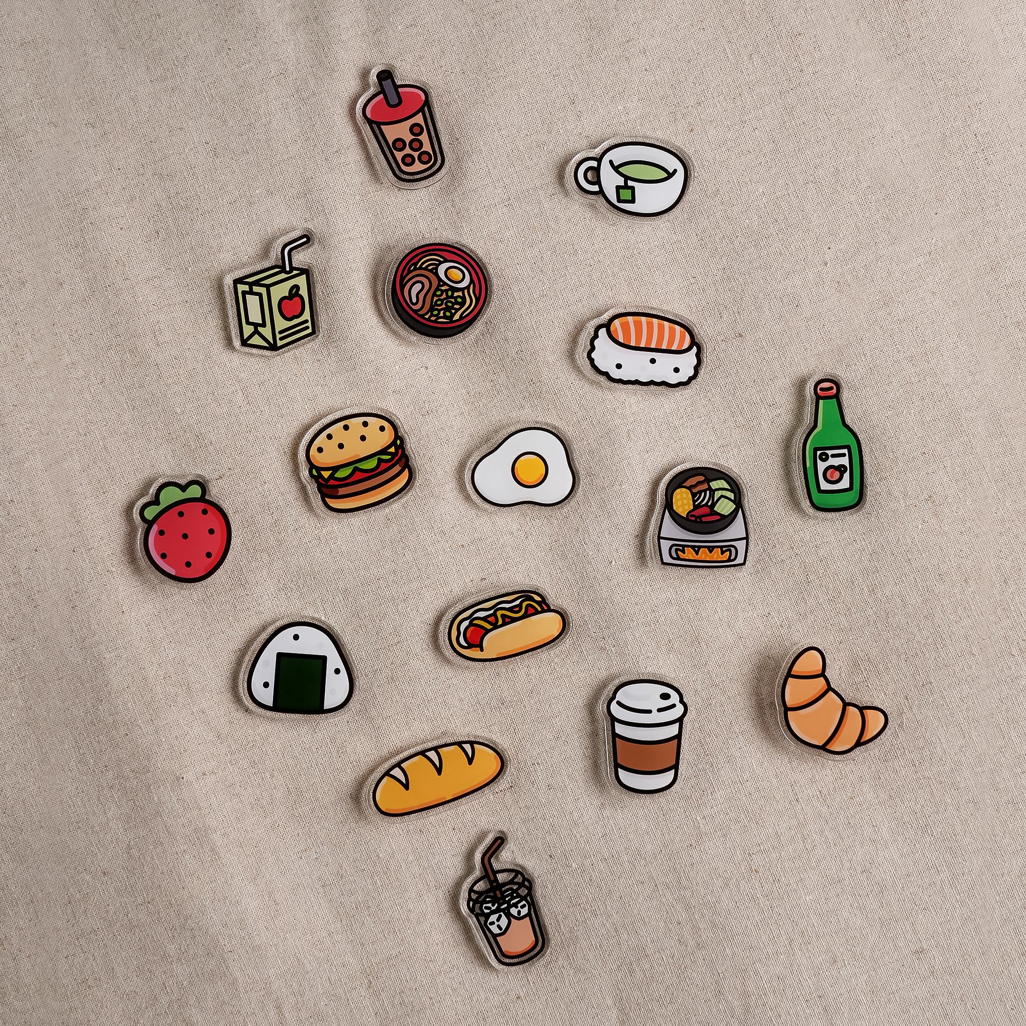 MochiThings: Food Acrylic Pin Badge