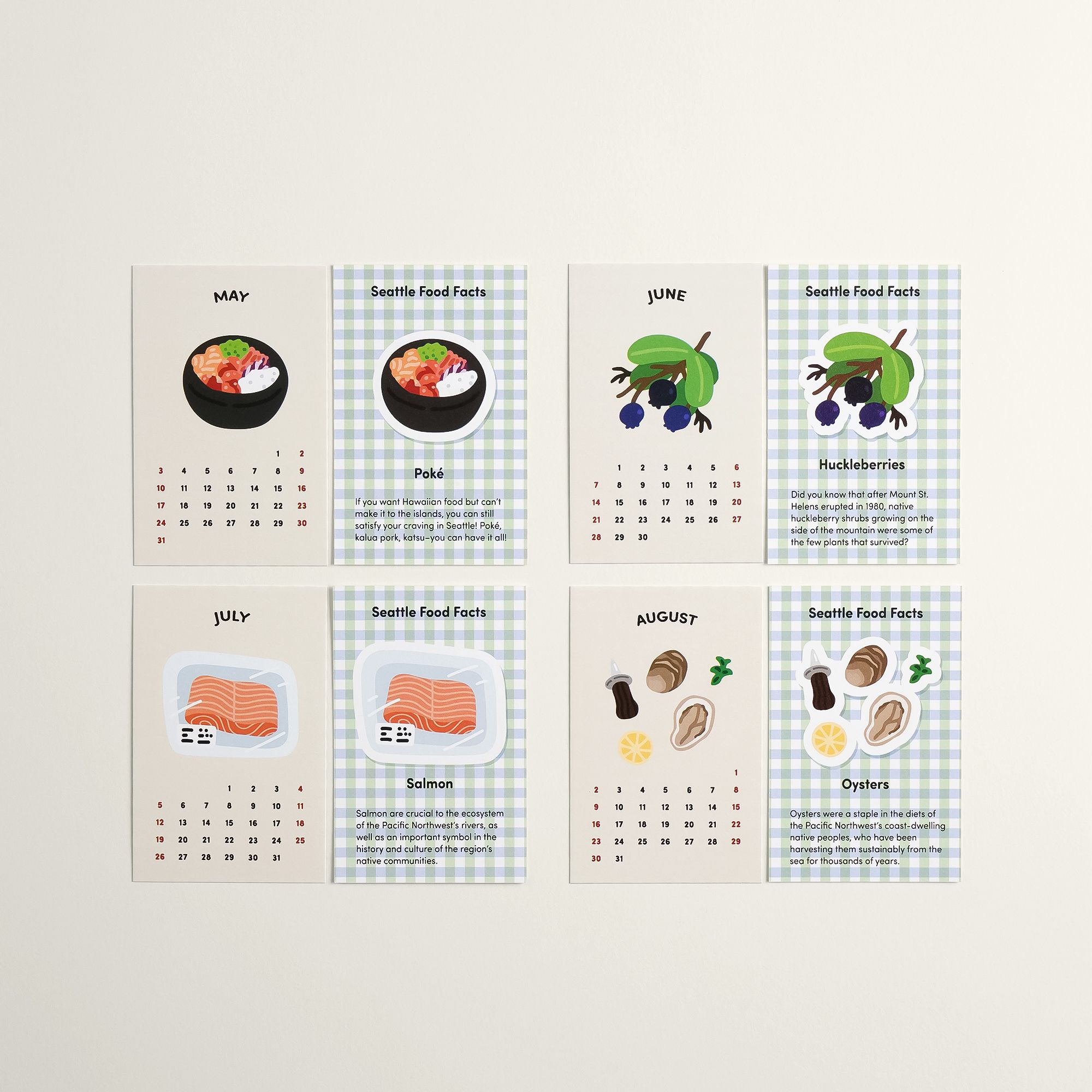 MochiThings: 2026 Seattle Mini Calendar Sheets