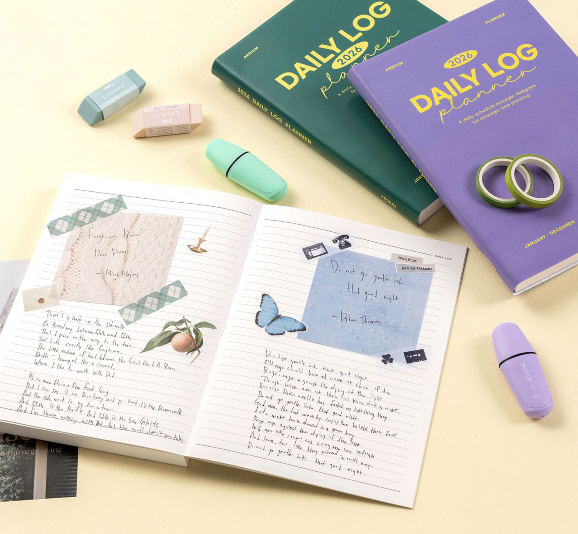 MochiThings: 2026 Daily Log Time Planner