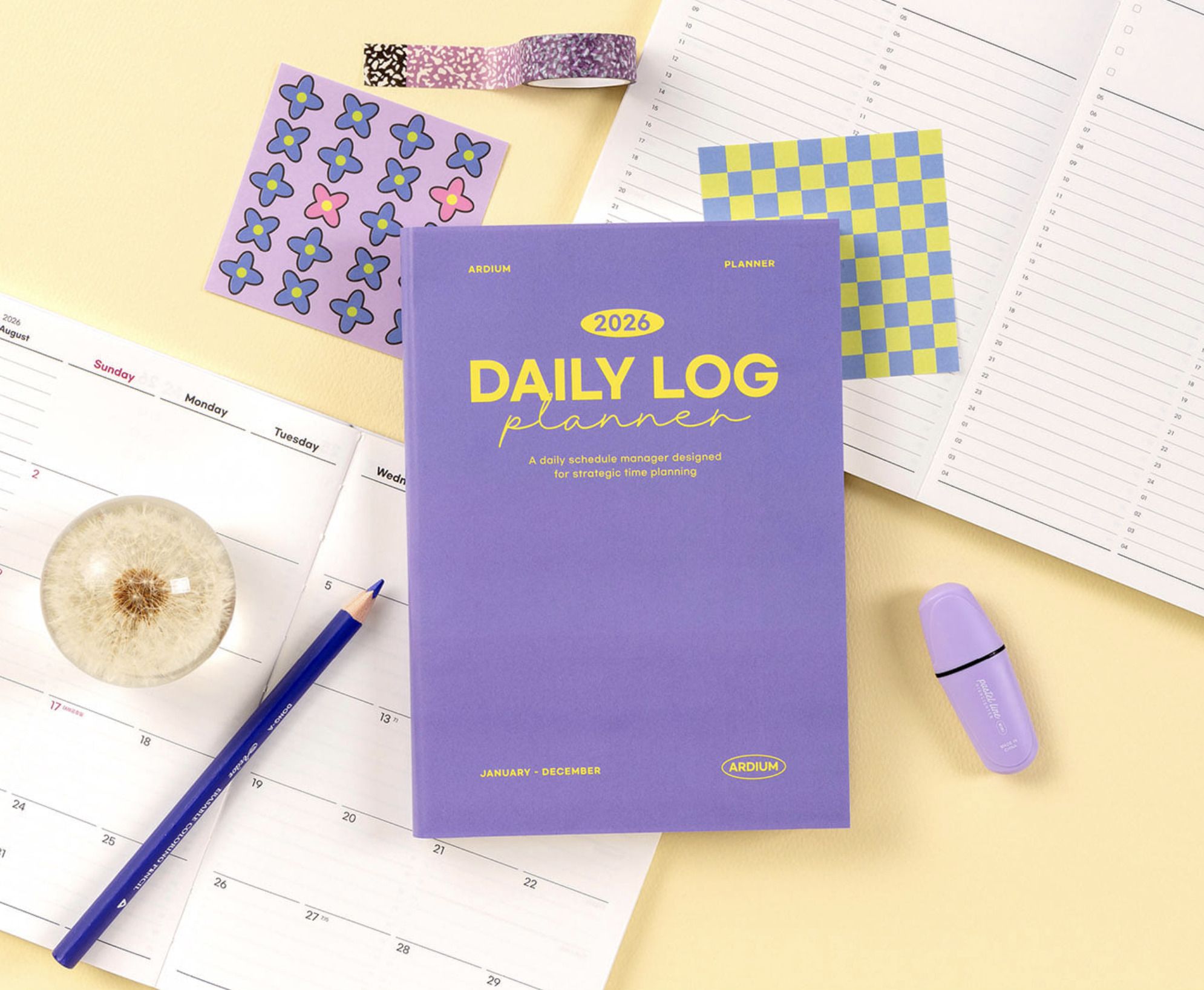 MochiThings: 2026 Daily Log Time Planner