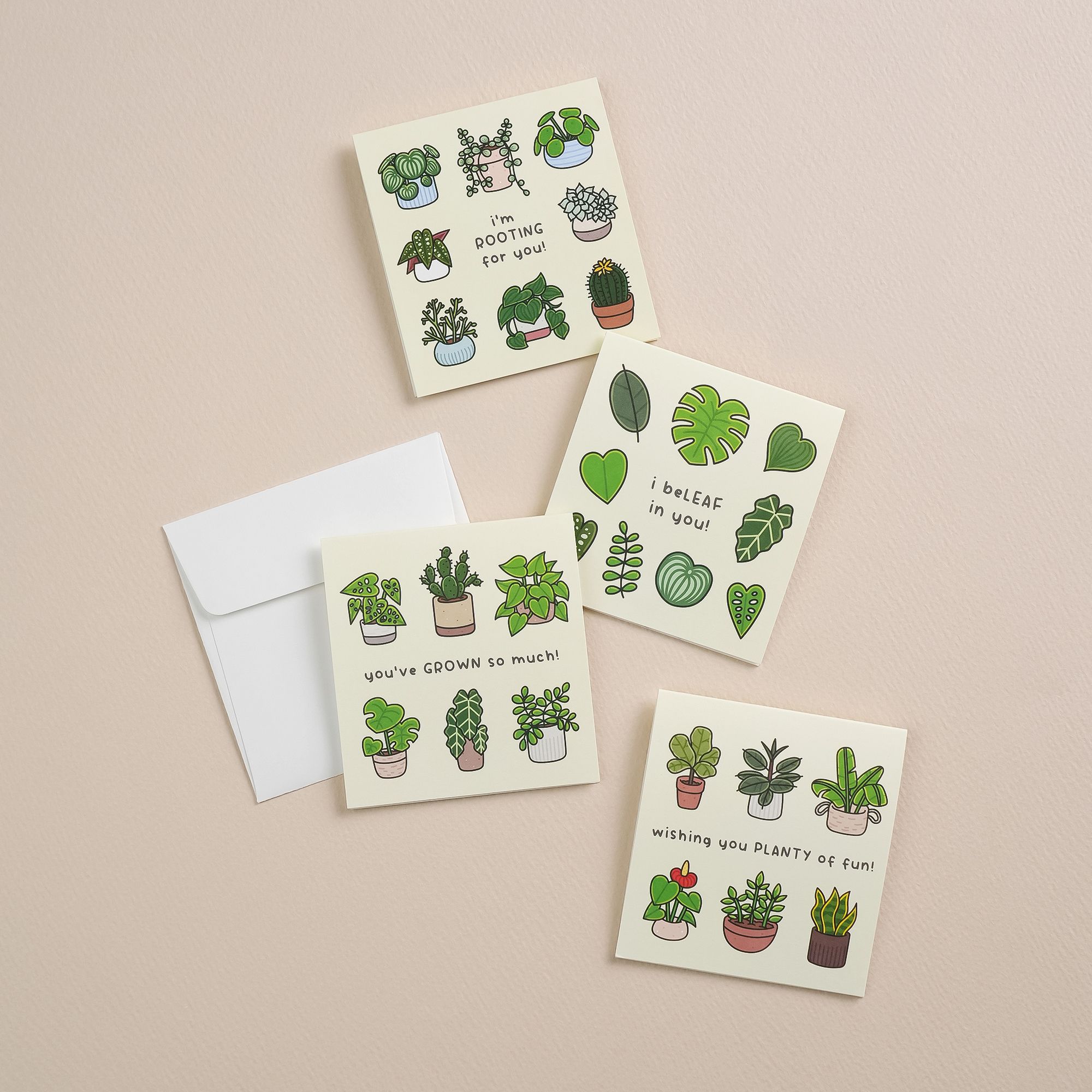 MochiThings: 2pcs Houseplant Mini Card Set