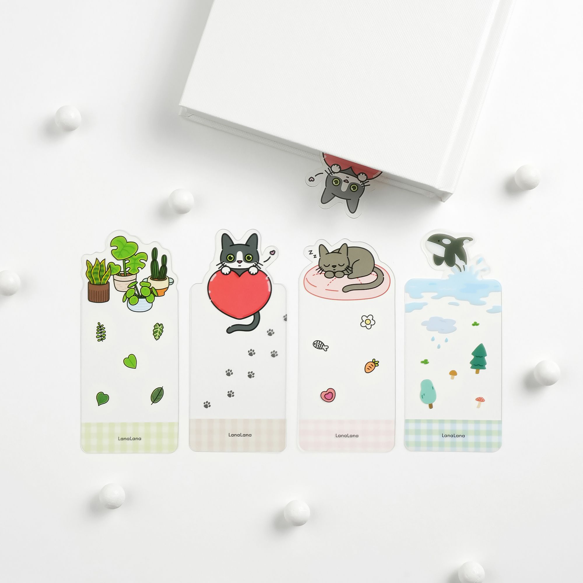 MochiThings: 2pcs Themed Transparent Bookmark Set