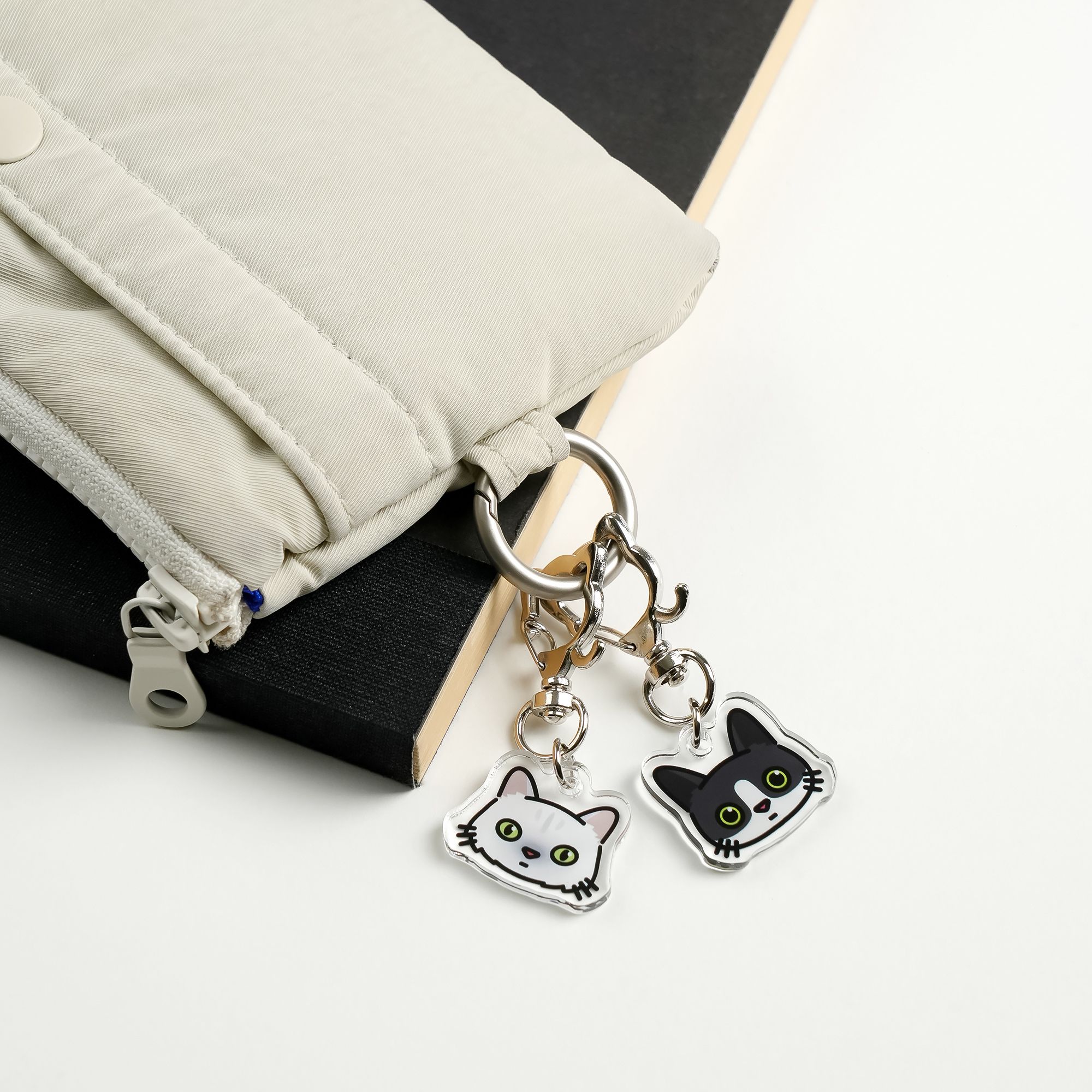 MochiThings: Cat Face Acrylic Key Ring