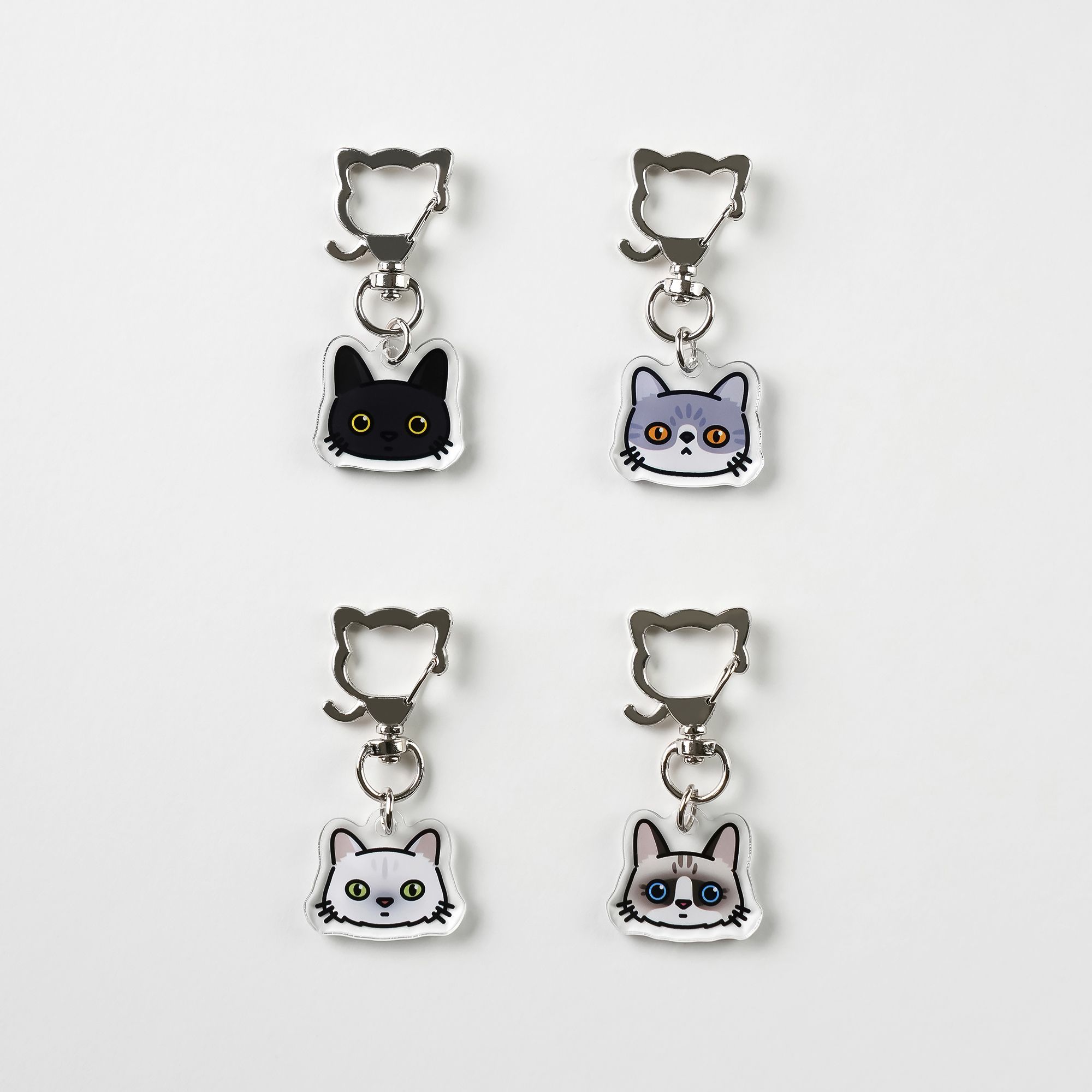 MochiThings: Cat Face Acrylic Key Ring