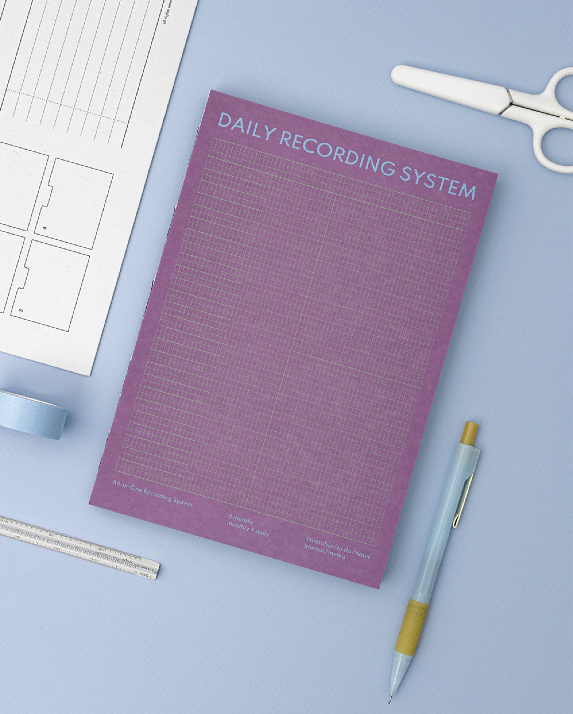 MochiThings: 6 Month Daily Recording System Planner