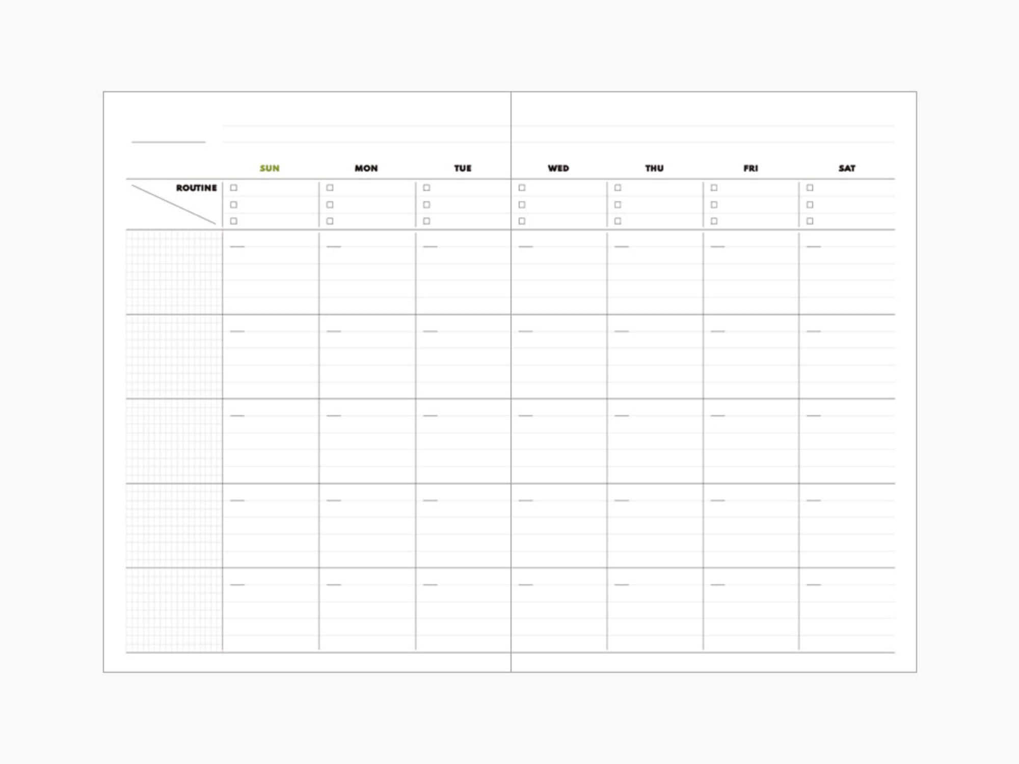MochiThings: 6 Month Daily Recording System Planner