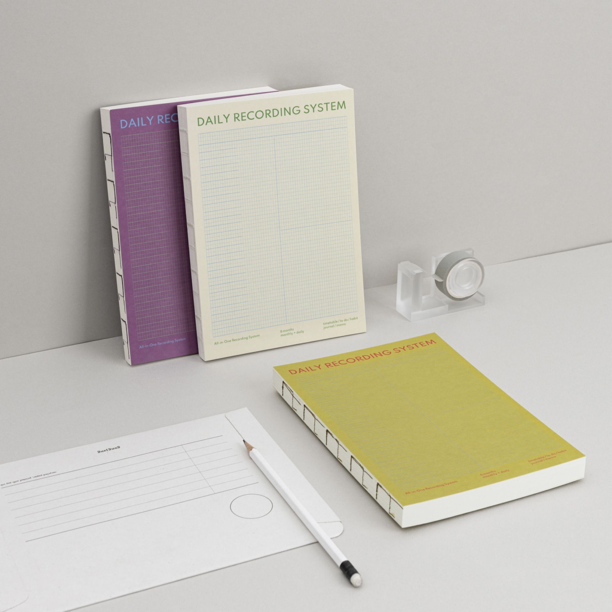 MochiThings: 6 Month Daily Recording System Planner