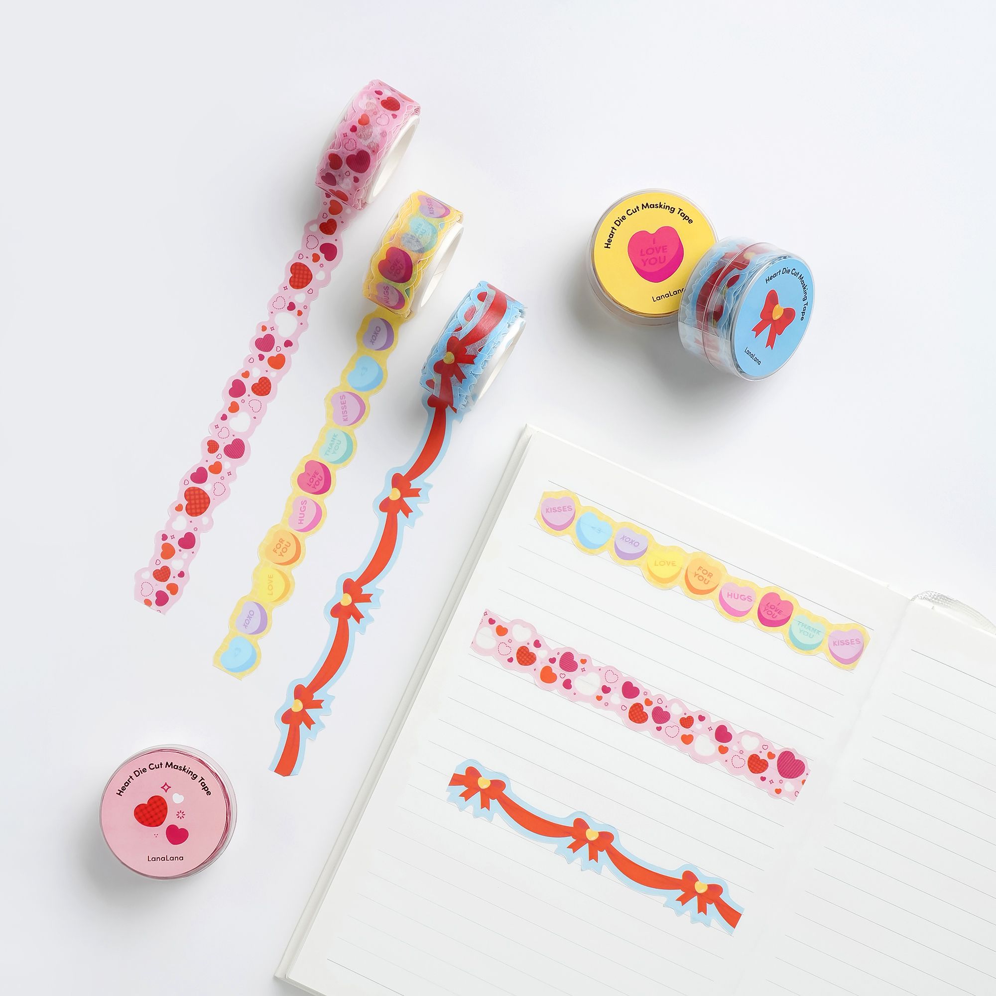 MochiThings: Heart Die Cut Masking Tape