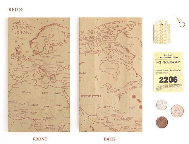 MochiThings: Kraft World Map Paper Bag