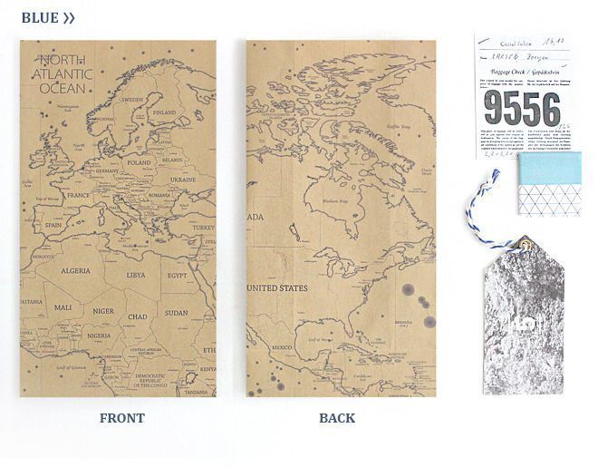 MochiThings: Kraft World Map Paper Bag