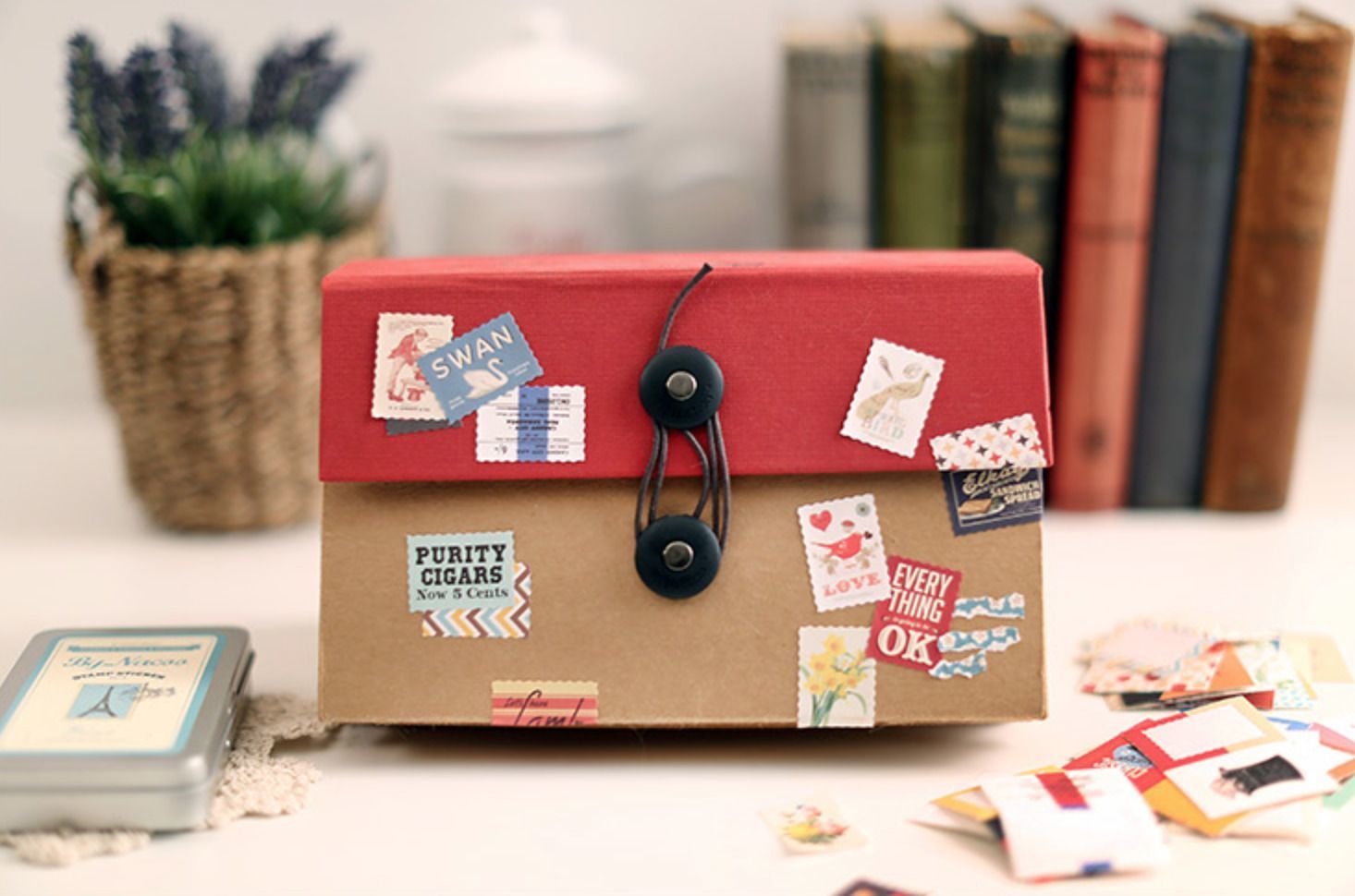 MochiThings: Blue Tin Stamp Sticker Set