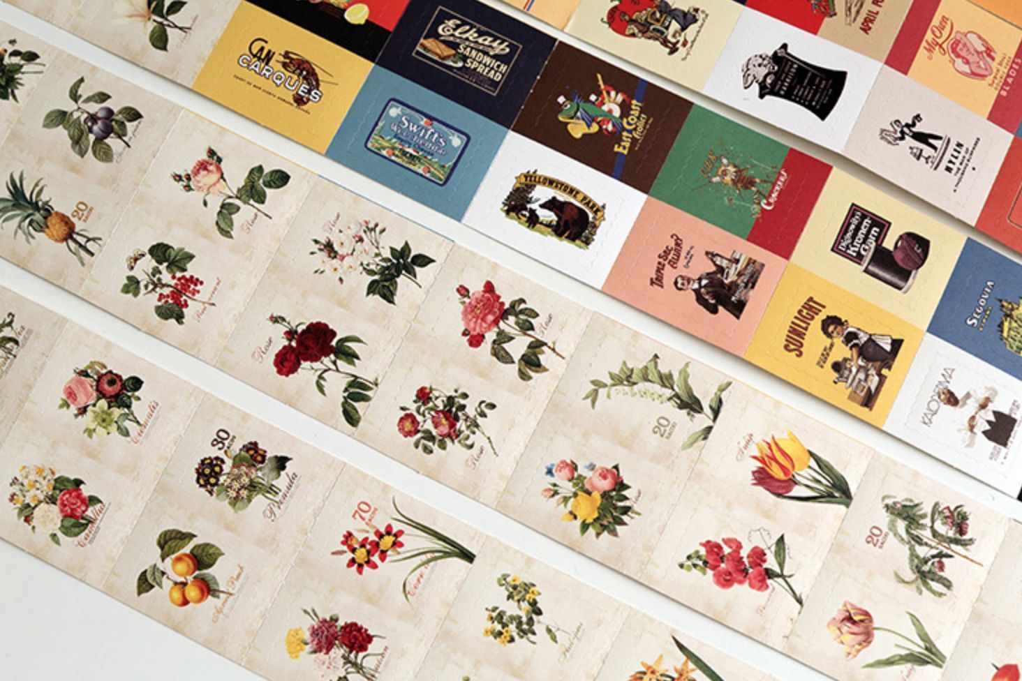 MochiThings: Blue Tin Stamp Sticker Set