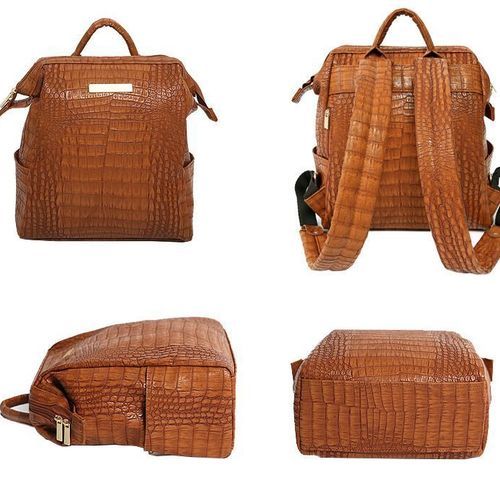MochiThings: Mini Crocodile Pattern Leather Backpack v2