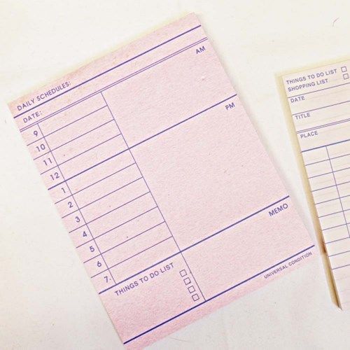 MochiThings: Pink Daily Schedule Notepad