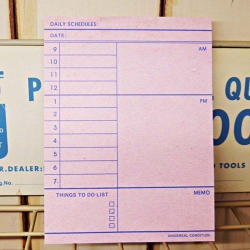 MochiThings: Pink Daily Schedule Notepad