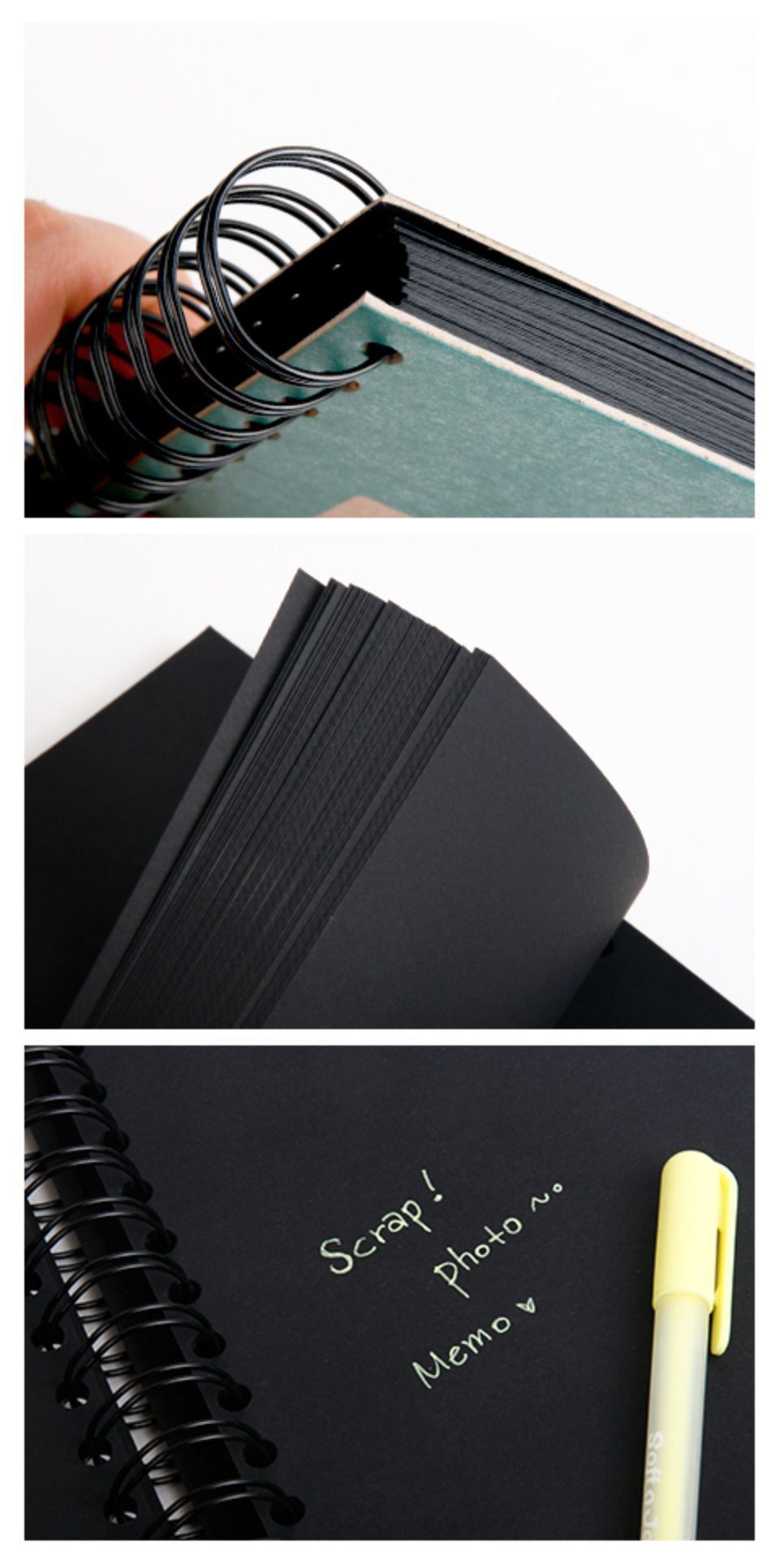 MochiThings: Mini Folder Black Notebook