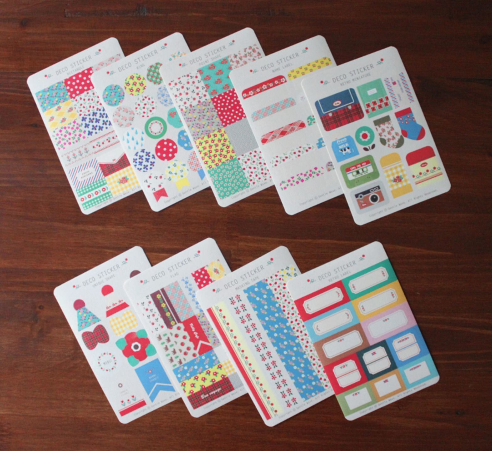 MochiThings: 9pcs Pattern Deco Sticker Set