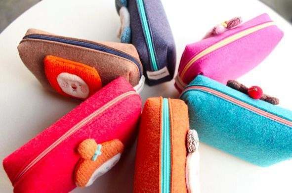 MochiThings: Small MOMO Felt Pouch