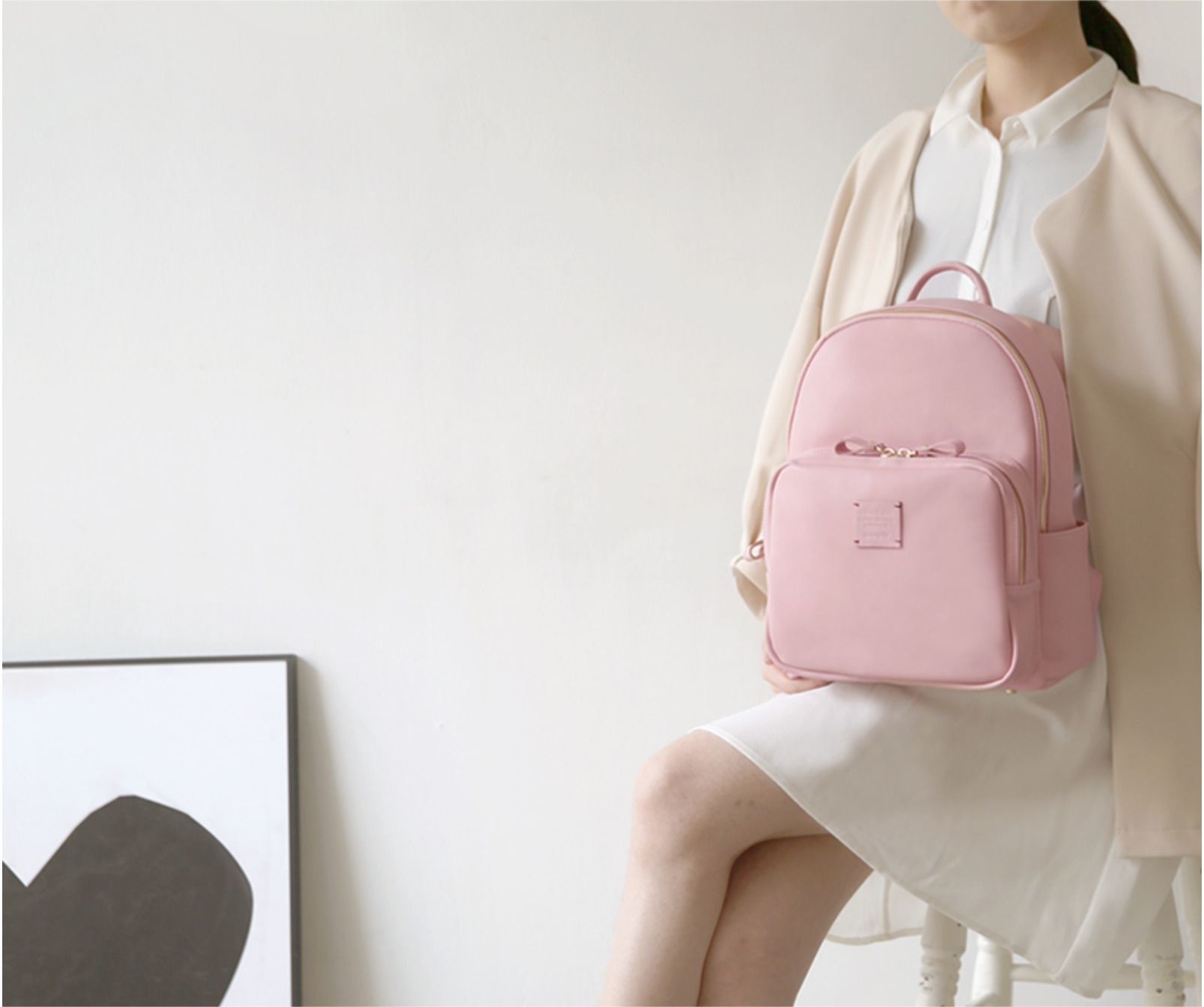 MochiThings: Square Mini Office Leather Backpack