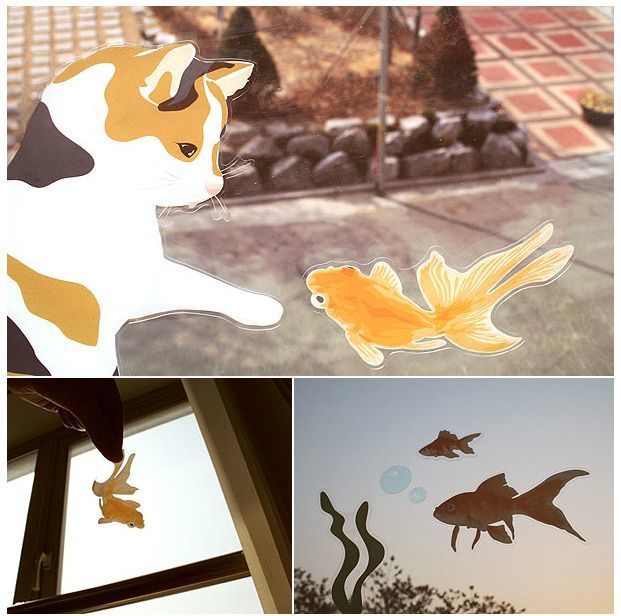 MochiThings: Goldfish Window Stickers