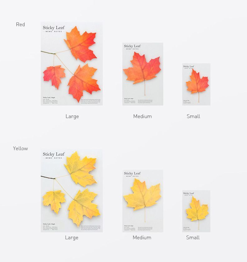 MochiThings: Large Maple Leaf Sticky Note
