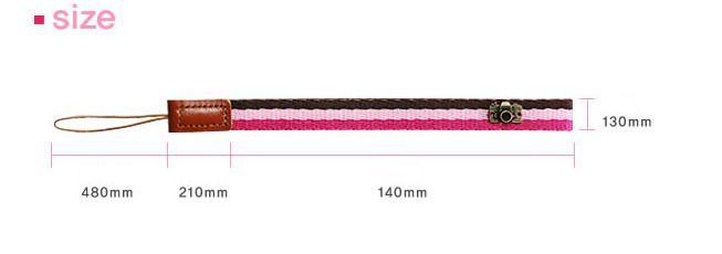 MochiThings: Pink Stripe Mini Camera Strap