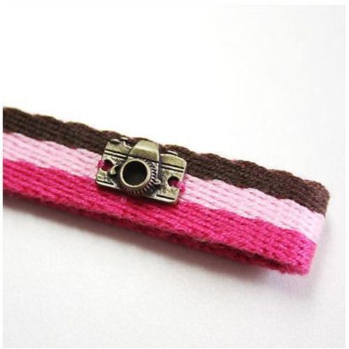 MochiThings: Pink Stripe Mini Camera Strap
