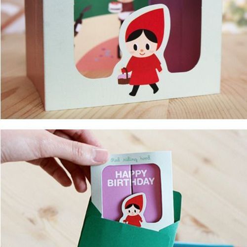 MochiThings: Red Riding Hood Box Card