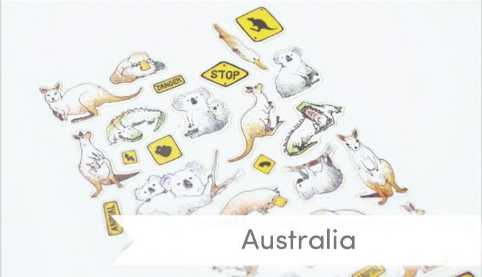MochiThings: New Zealand/Australia Animal Deco Sticker