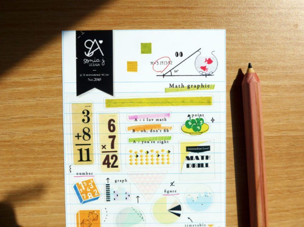 MochiThings: Math Graphic Deco Sticker