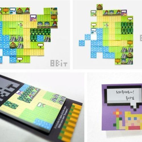 MochiThings: 8-Bit Game Map Sticky Note