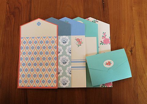 MochiThings: 5pcs Mini Pattern Envelope Card Set