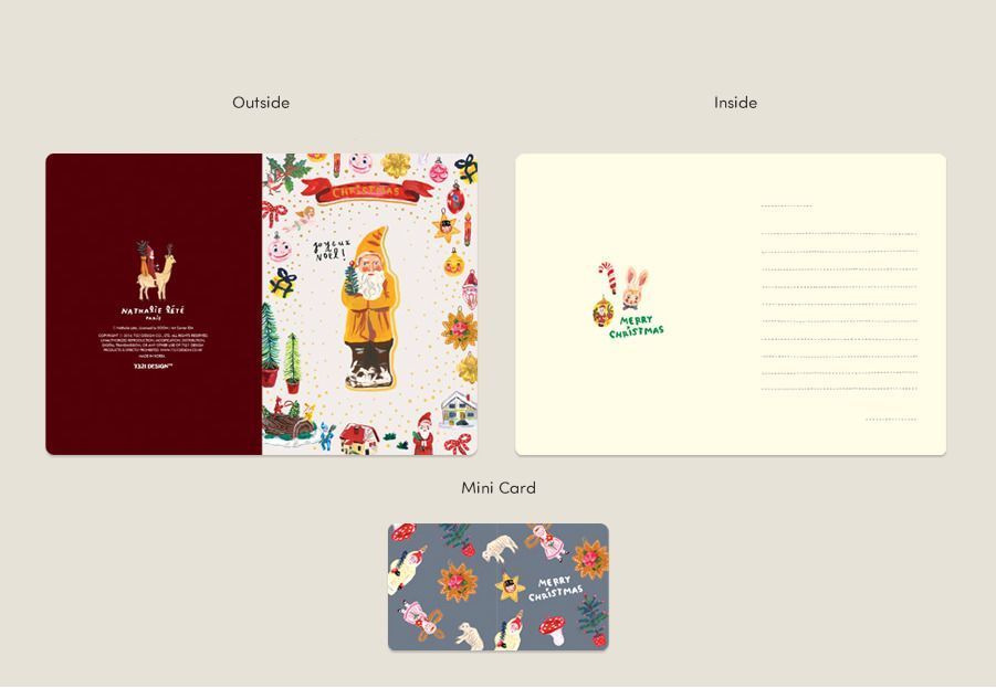 MochiThings: Nathalie Lete Gold Foil Christmas Card