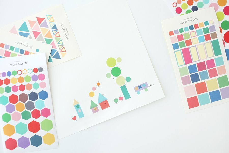 MochiThings: 2pcs Solid Color Palette Sticker Set