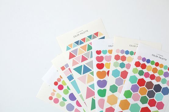MochiThings: 2pcs Solid Color Palette Sticker Set