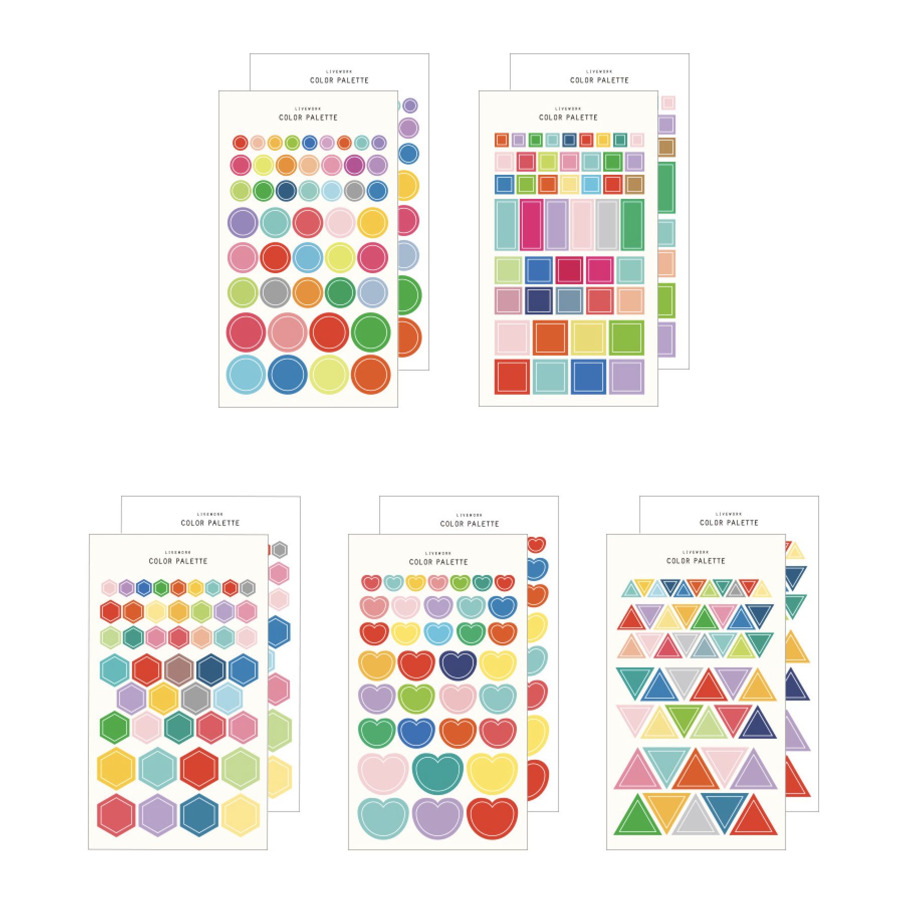 MochiThings: 2pcs Solid Color Palette Sticker Set