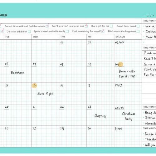MochiThings: Monthly Manager Notepad
