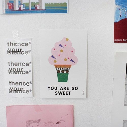 MochiThings: Thence Message Postcard