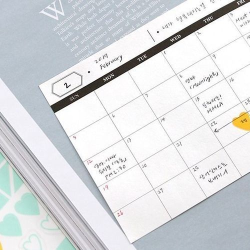 MochiThings: Basic Monthly Schedule Sticky Note